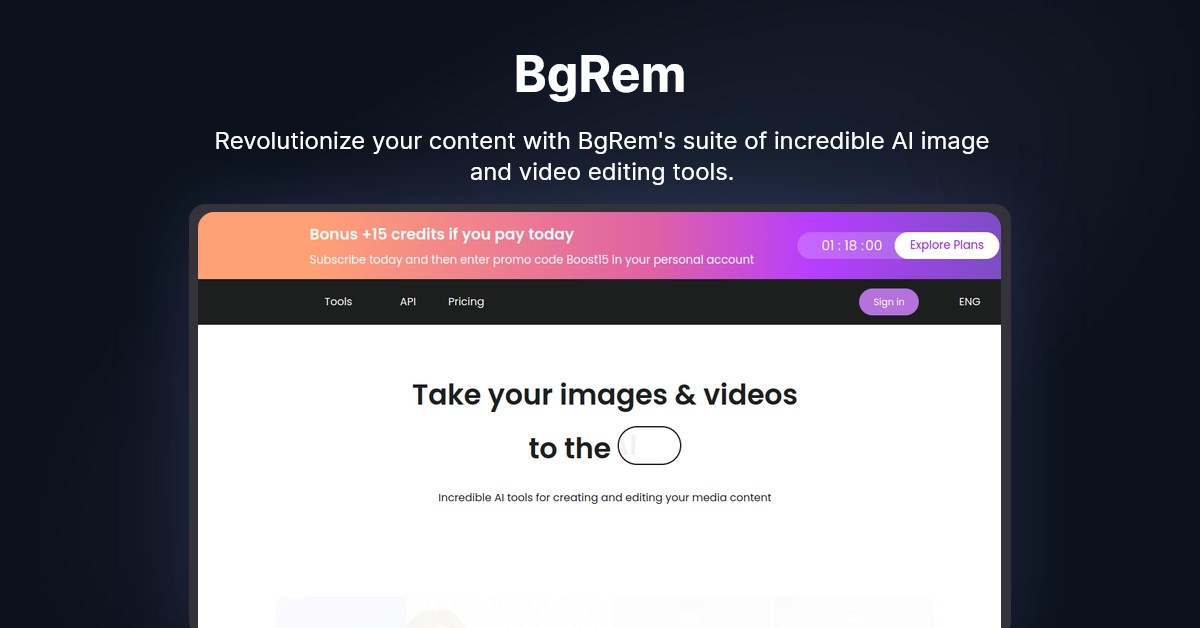 BgRem: AI Tools for Effortless Media Content Creation & Editing | Deepgram