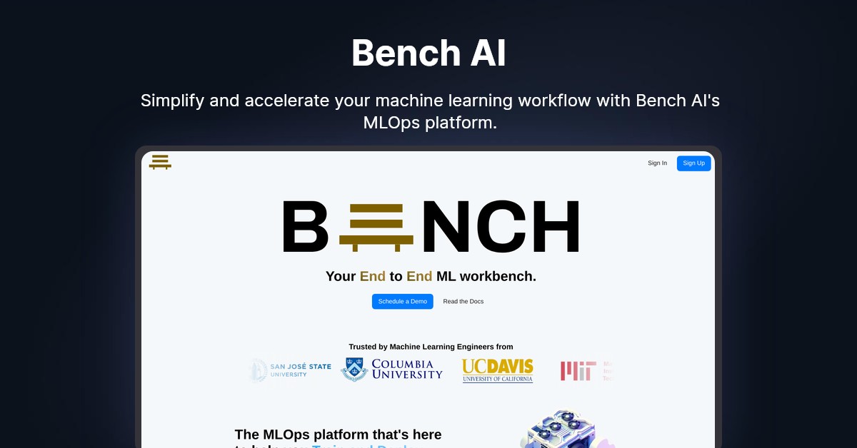 Bench AI: The All-in-One MLOps Platform for Machine Learning | Deepgram