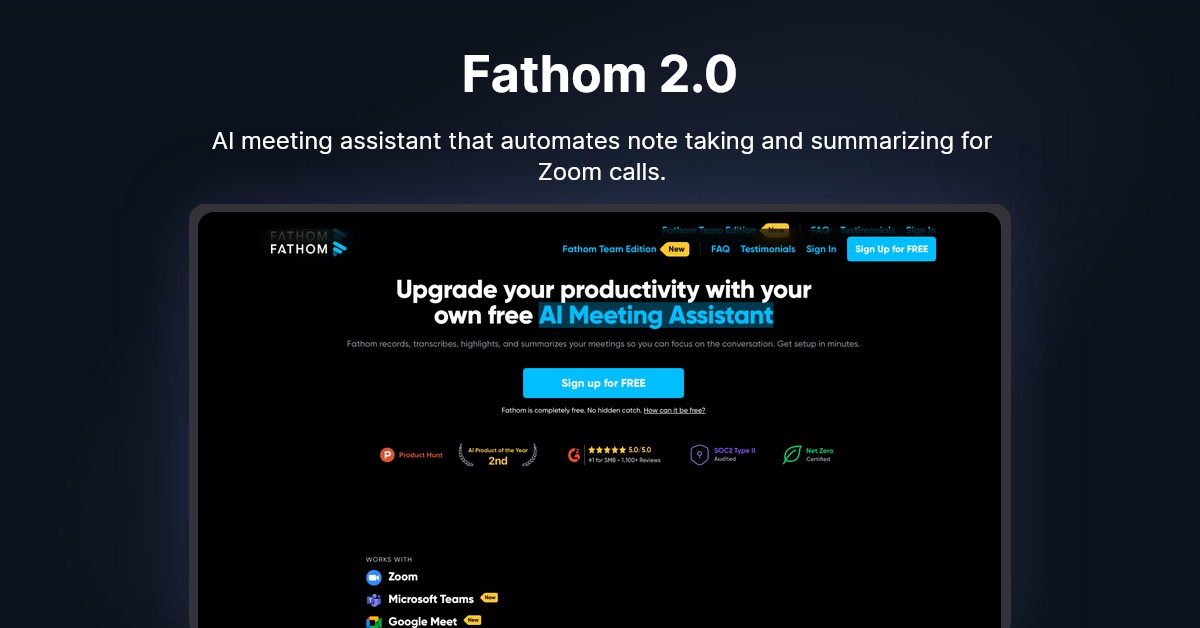 Fathom: AI Meeting Assistant That Boosts Your Productivity | Deepgram