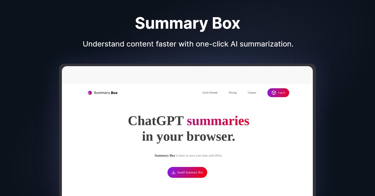 Summary Box: AI-Powered Summarization Extension | Deepgram