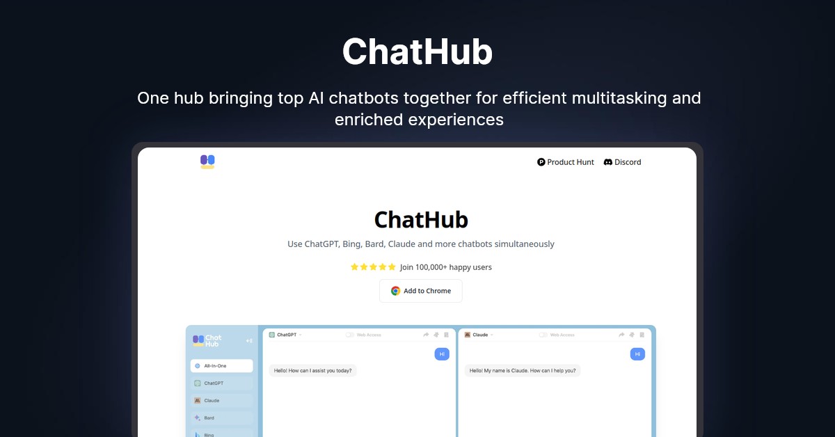 ChatHub: All-in-One Chatbot Client for Simultaneous AI Interactions | Deepgram