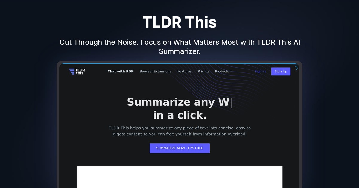 TLDR This: AI-Powered Text Summarization Tool | Deepgram