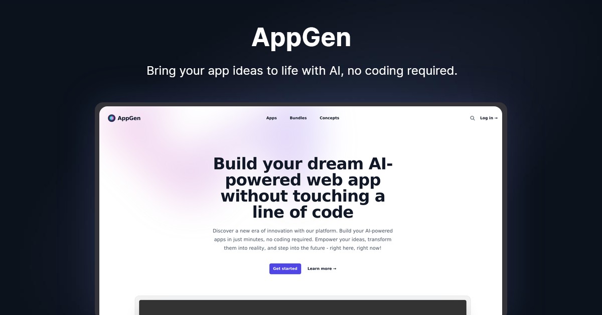 AppGen: Build AI Web Apps Without Coding | Deepgram