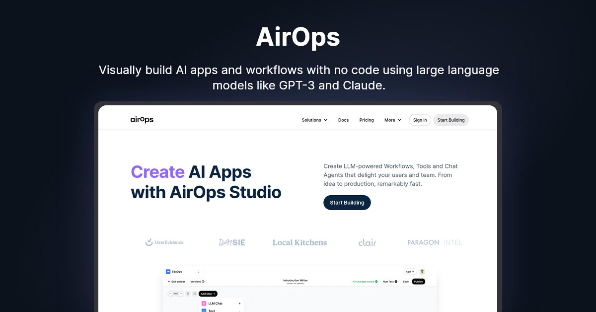 AirOps Studio: Build AI Apps Visually With No Code | Deepgram