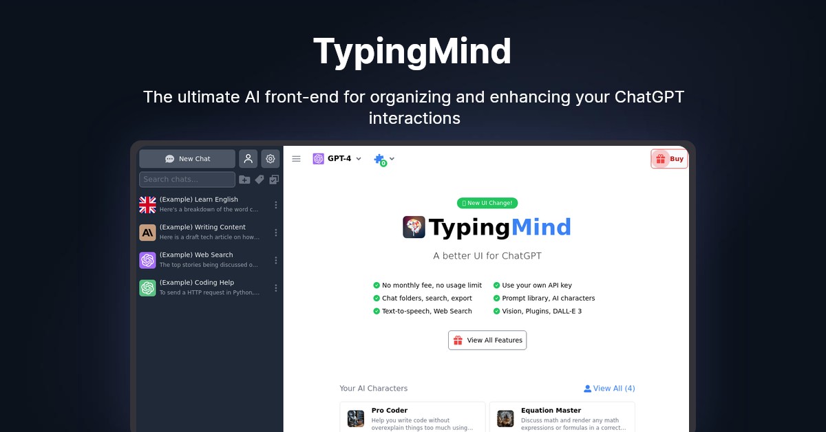TypingMind: AI-Powered ChatGPT Interface for Streamlined Conversations | Deepgram