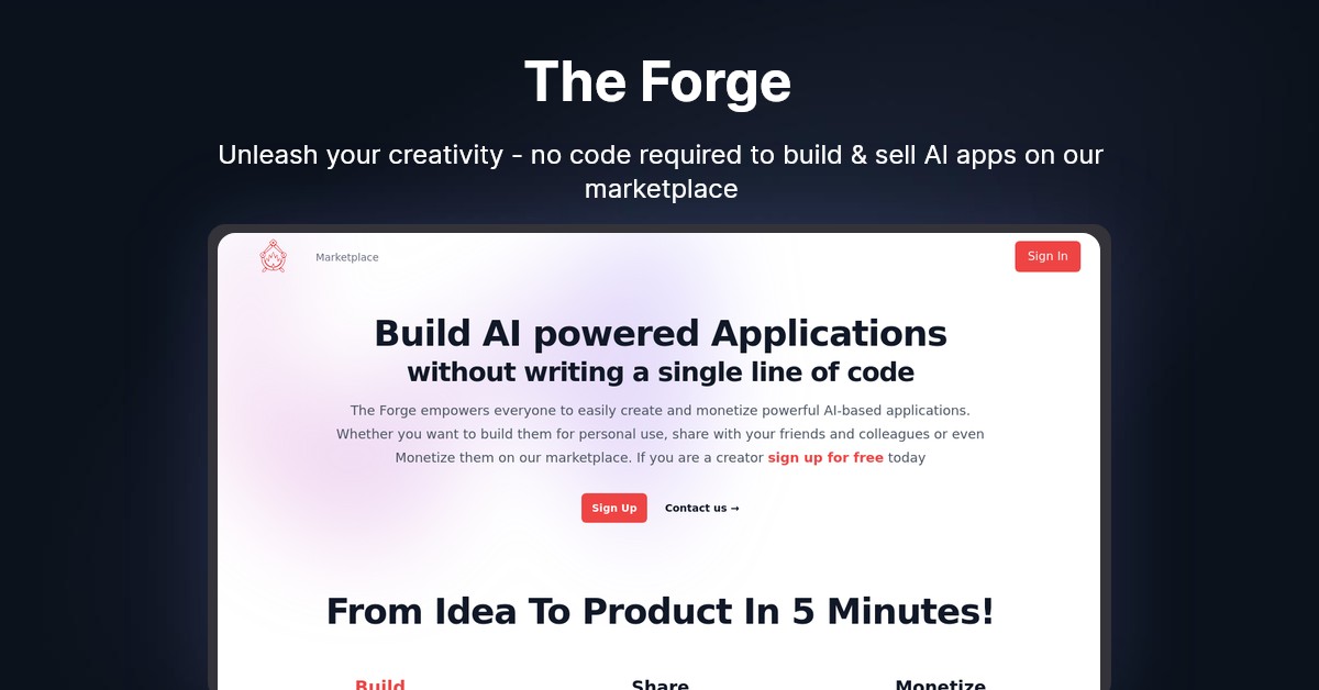 The Forge AI: Effortlessly Build & Monetize AI Apps Without Coding | Deepgram
