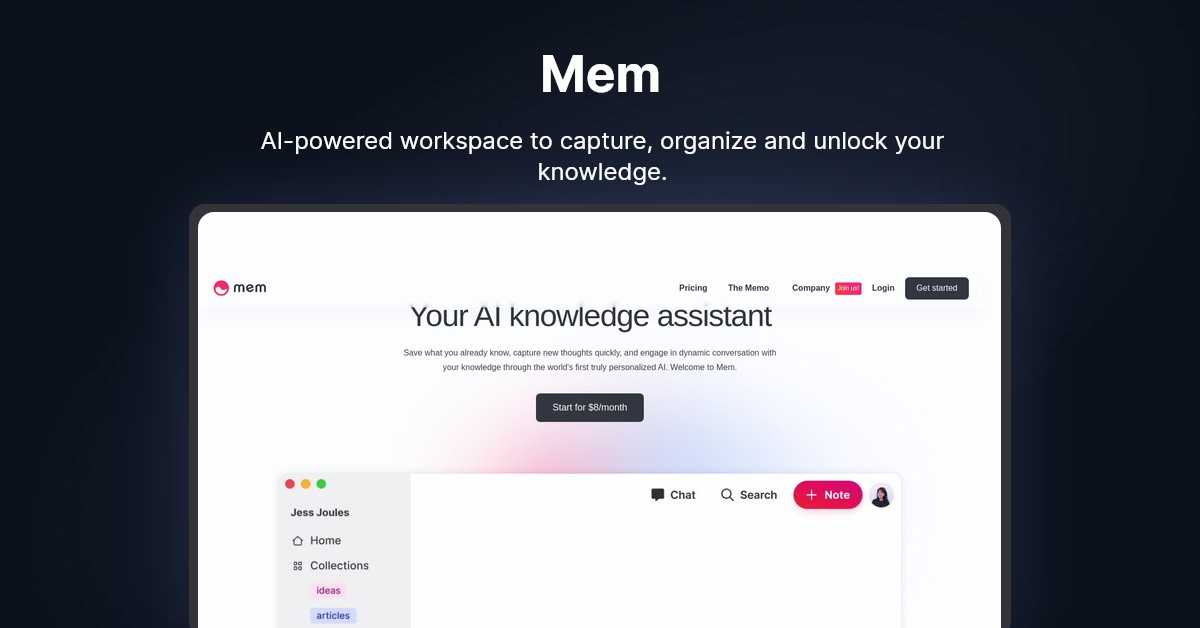 Mem: Your Personal AI Knowledge Assistant & Productivity Booster | Deepgram