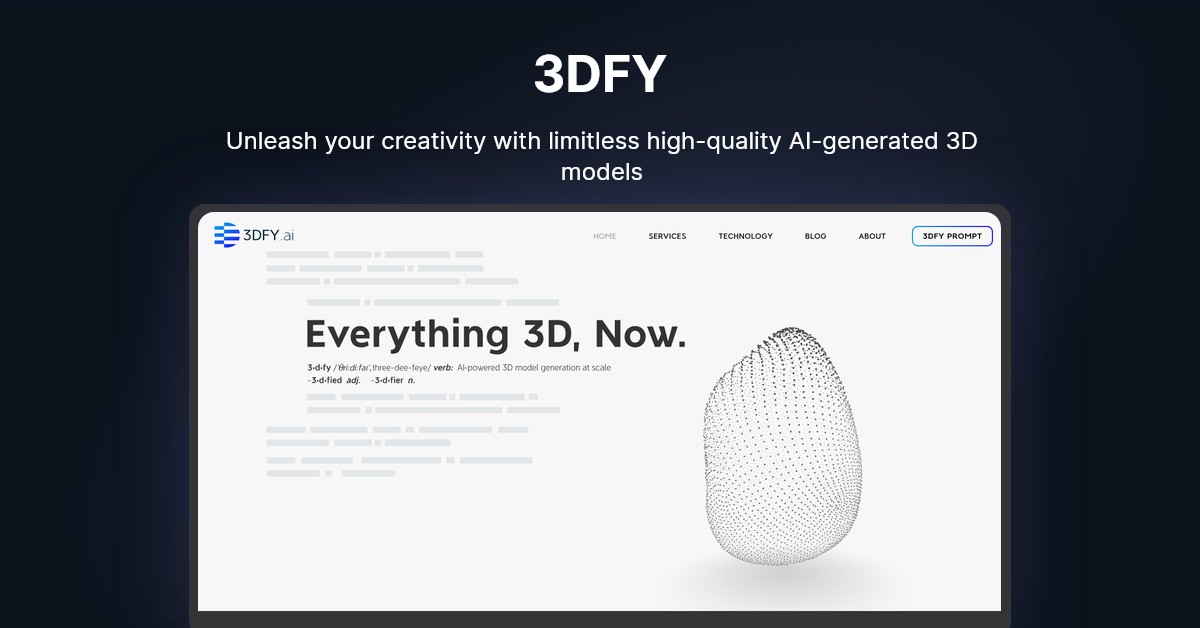 3DFY: AI-Powered 3D Model Generation From Text or Images | Deepgram