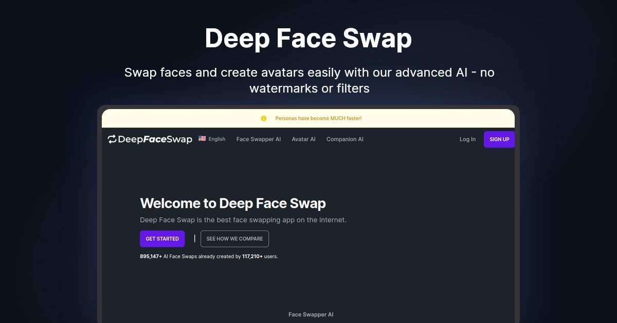 DeepFaceSwap.AI: Seamless Face Swapping and Avatar Creation | Deepgram