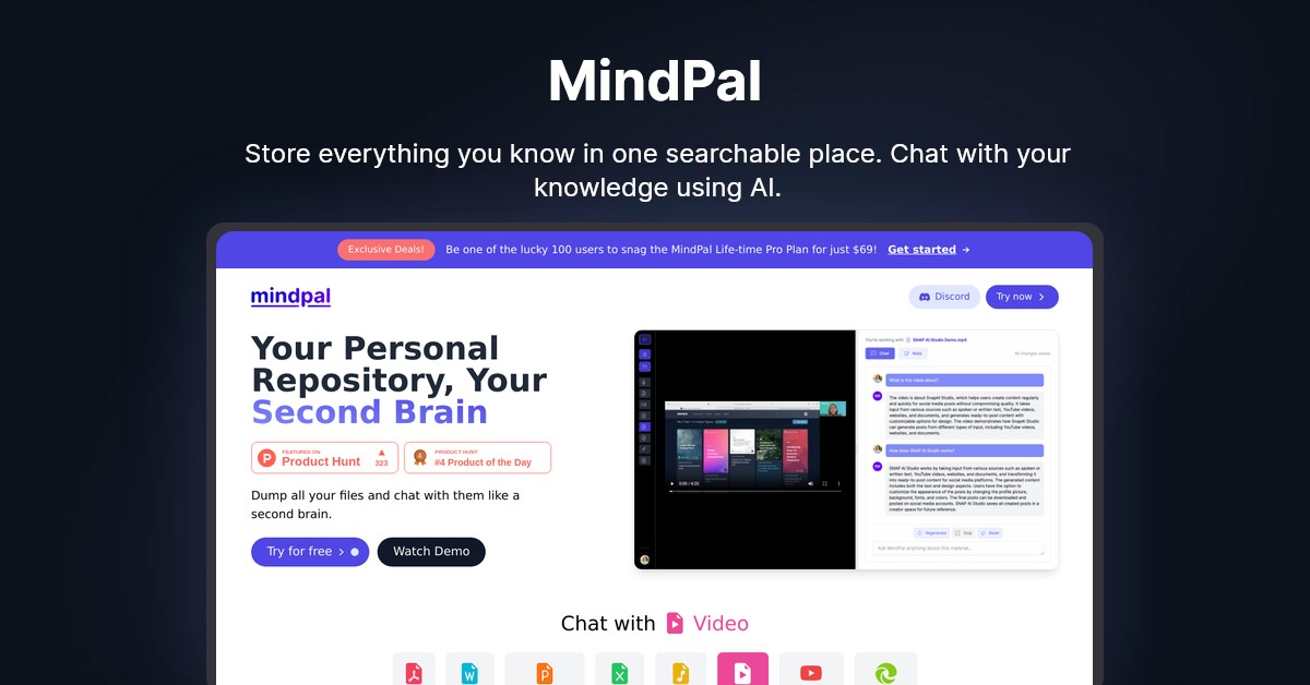 MindPal: Your AI-Powered Personal Knowledge Repository | Deepgram
