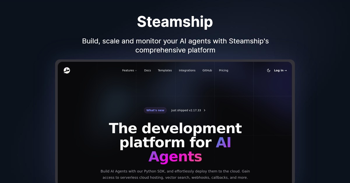 Steamship: The AI Agent Development Platform | Deepgram